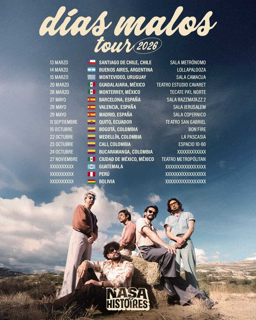 Nasa Histoires anuncia el “Días Malos Tour 2026”: una gira ...